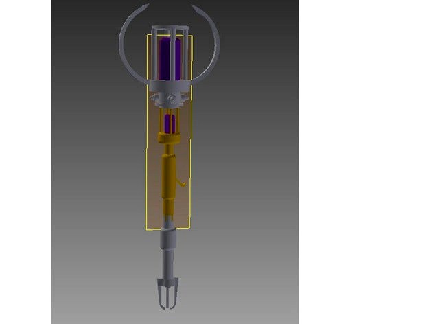 lightning staff by covermyer99 3d model