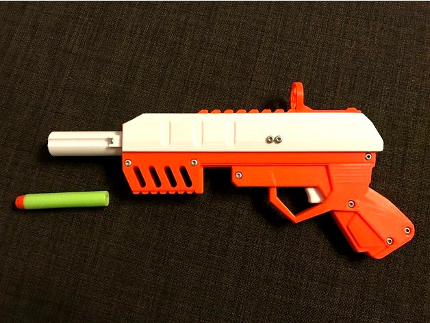 Foam Dart GUN (pullback loading) by senns 3d model