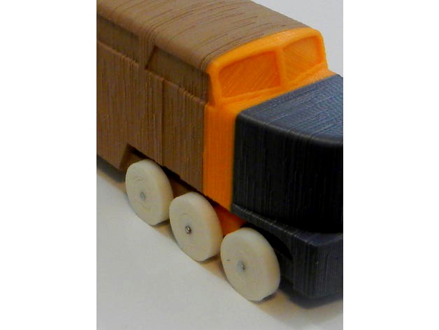 3D Printed Wheel + Axle, Parametric by dablackwood model