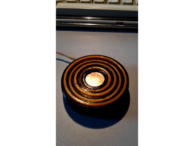 Dual color gyro keychain v2 by JBijnens 3d model