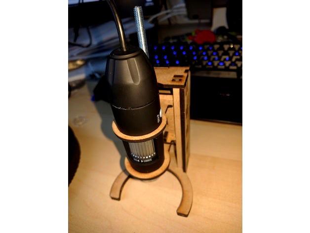 Laser-cut microscope by Bruce314 3d model