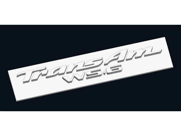 3D Trans Am WS6 Logo by InfiniteReality model