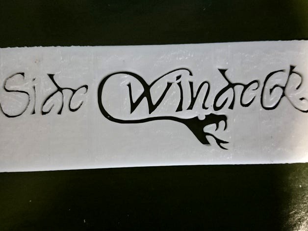 pochoir / Stencil logo Side Winder by fred_SW 3d model