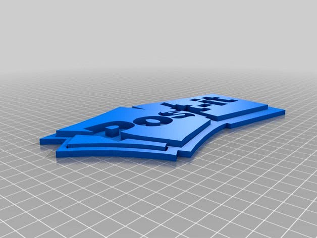Post-it Logo by Tech_3D model