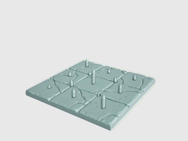 Tilescape™ DUNGEONS Spike Trap Floor Tile by rocketpiggames 3d model