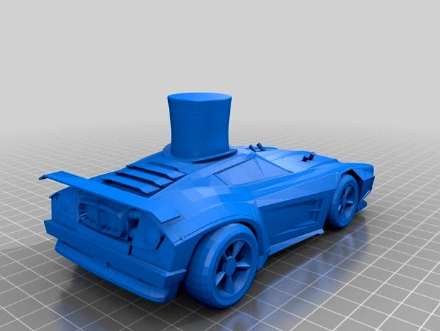 Rocket League Dominus w/top hat by Mafeffe 3d model