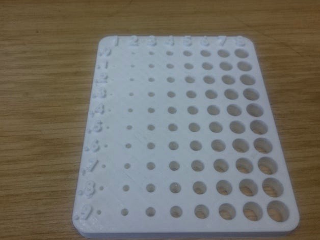 hole size checker by robomike 3d model