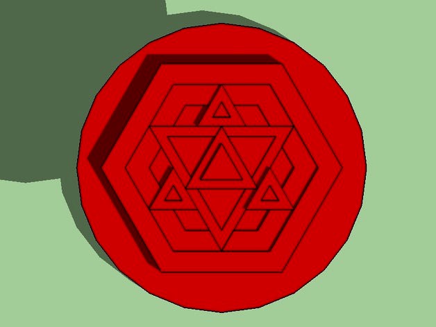 Wax Stamp - Triangle Design by RogueBludger 3d model