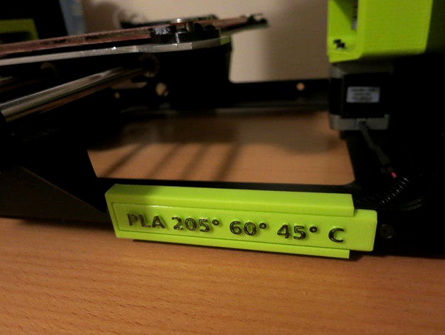 Name Plate or Filament Label for Lulzbot Mini by bneedhamia 3d model