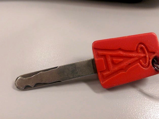 Honda Key (FOB combo) Replacement with LA Angels logo by dr_chumpy 3d model