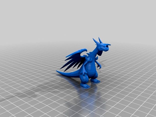 Mega Charizard X by Jtachan 3d model