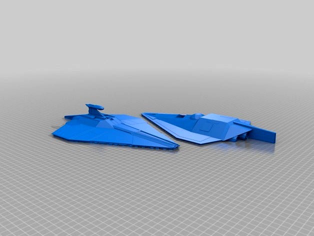Acclamator II class star frigate by dantesgift 3d model