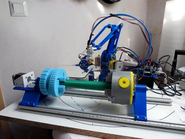 Rotating 3D printing by tunnelplan model