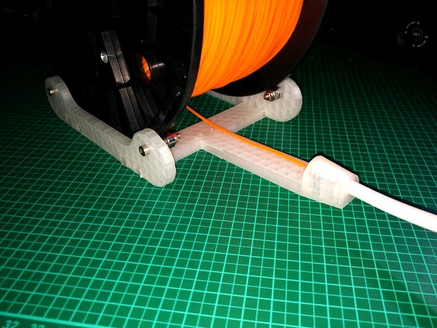 Simple Filament spool stand v2 with filament guide by a768phoenix 3d model