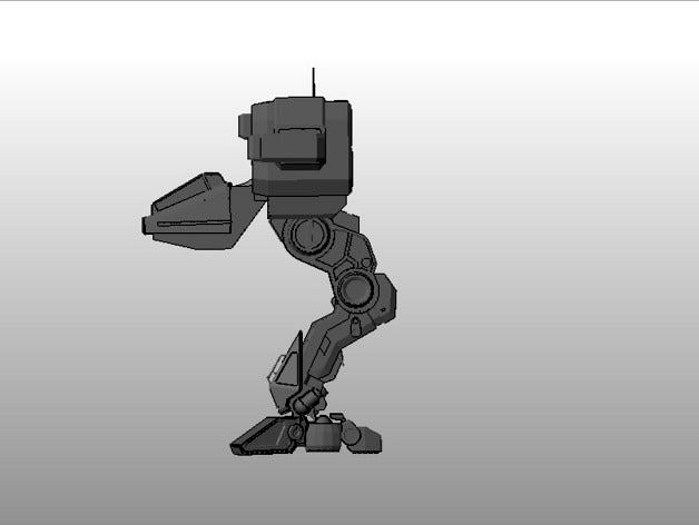 MWO Style Owens Battletech boardgame miniature by Mif200k 3d model