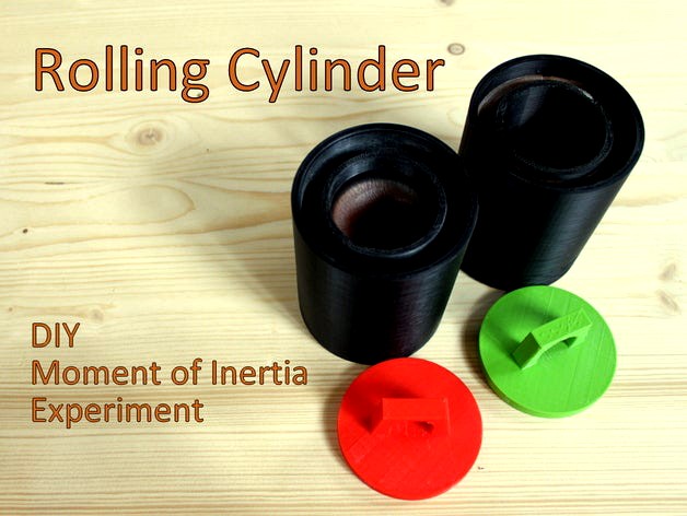 Rolling Cylinder - DIY Moment of Inertia Experiment by fgebhart 3d model