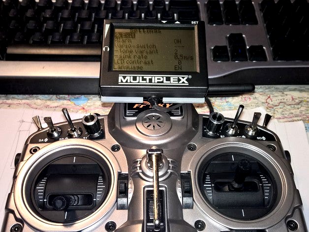 Taranis holder for Multiplex telemetry display by ddark 3d model