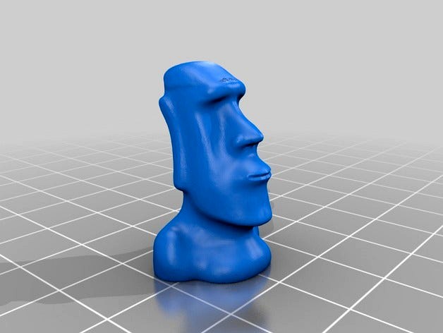Moai (not quite so angry with and without hat) by theTrueMikeBrown 3d model
