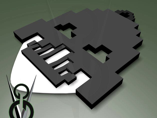 Darth Vader - 8Bit Guitar Pick by GVGraphics 3d model