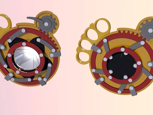 Steampunk Iris flashlight by Snorri 3d model