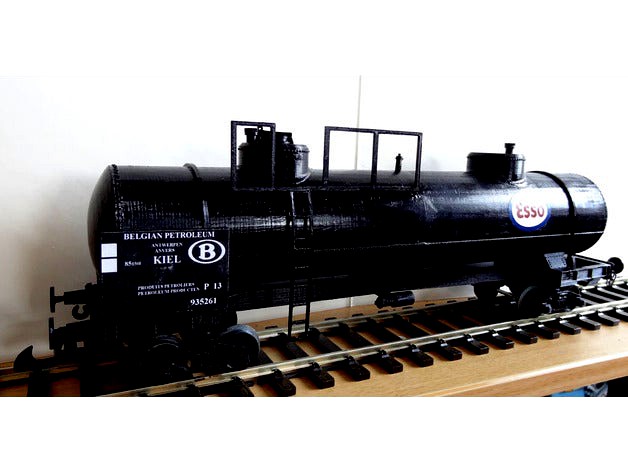 Bogie Tank Wagon 1:32 - Openrailway by raby 3d model
