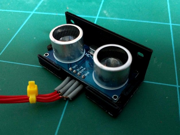 Ultrasonic sensor mount (HC-SRF04 / SR04) by major_tomm 3d model