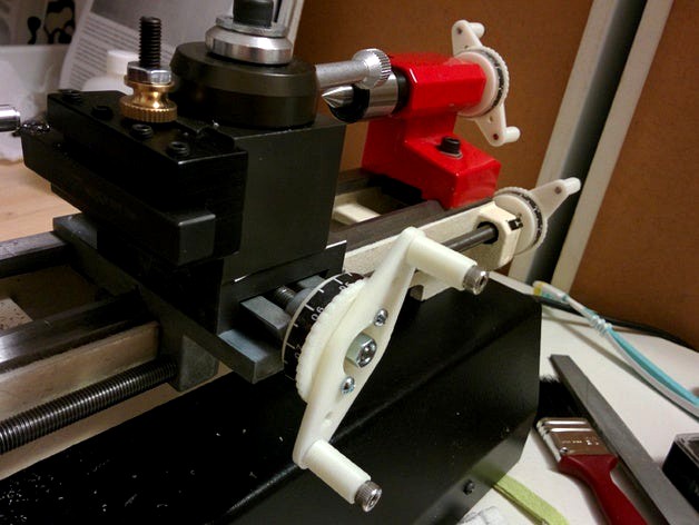 Resettable handwheels for mini lathe by Ante 3d model