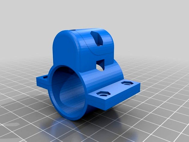 25mm rod mount FPV VTX Cloverleaf antenna mount by dominik-polic 3d model