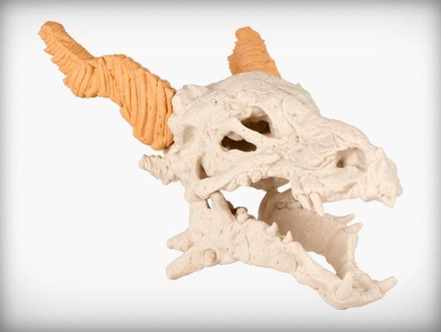 Dragon Skull by MakerBot 3d model