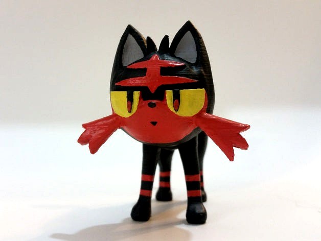 Litten - Pokemon Sun & Moon Fire Starter by ChaosCoreTech 3d model