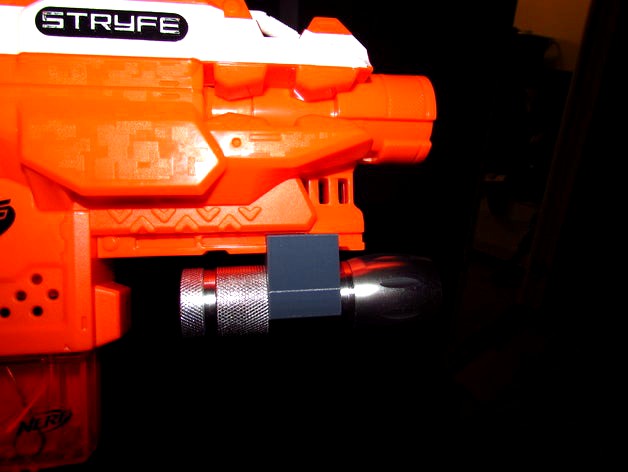 Nerf Flashmount Stryfe front Flashlight 26mm wide by AxBite 3d model
