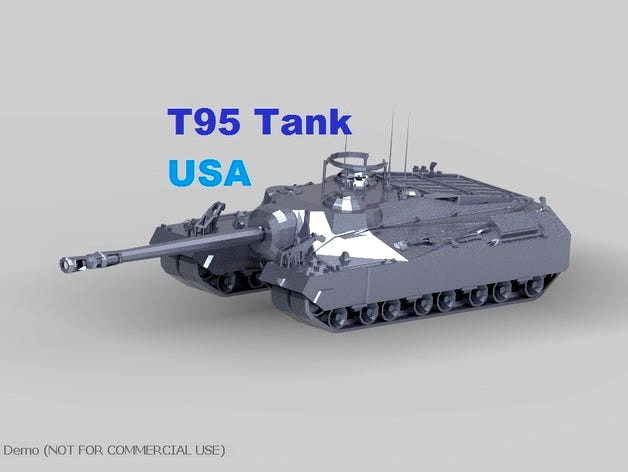 T95 tank by 3D-Technics model