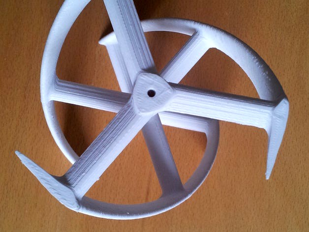 Vertical Axis Wind Turbine - VAWT Gorlov type by Stefgran 3d model