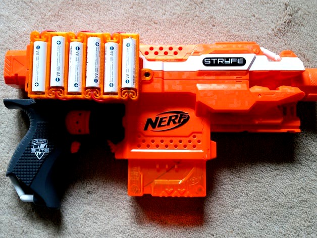 Nerf Stryfe 6x AA Battery Holder by ssayer 3d model