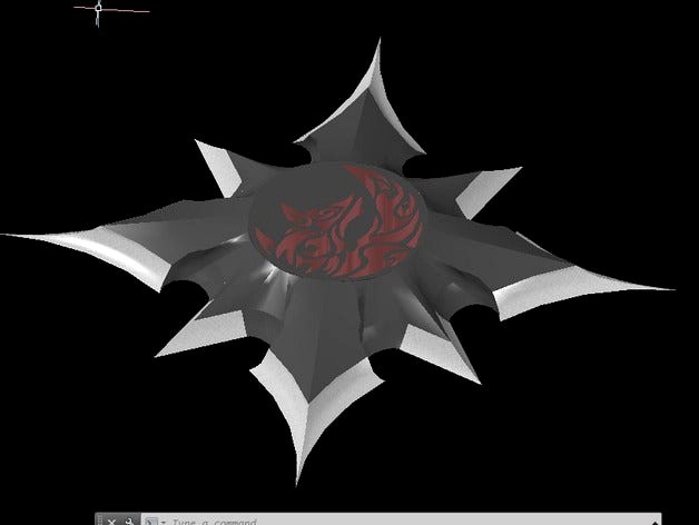 Throwing Star Wolf Moon Crescent by MaxBrunelle4 3d model