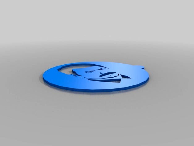 Ron Swanson Stencil by Skaterolly 3d model
