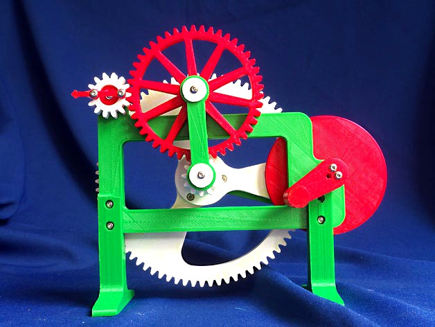 Conversion of continuous rotary motion to reciprocating rotary motion ...