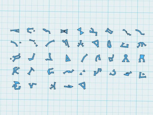 stargate glyphs by mixtec 3d model
