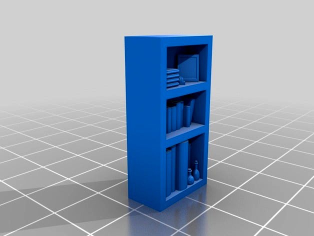 Bookshelf for DnD by Montravont 3d model