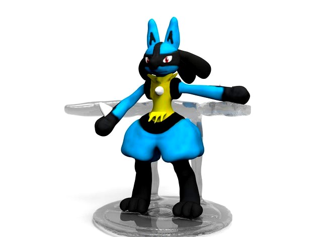 Lucario Pokèmon Fan Art by dragonights91 3d model