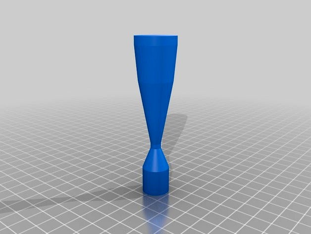 Rocket nozzle mold(Convergent divergent nozzle(Improved version)) by ...