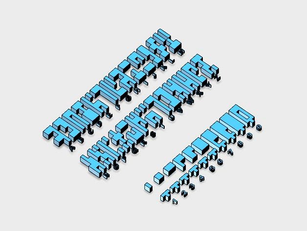 Ancient alphabet from Stargate SG-1 by mixtec 3d model