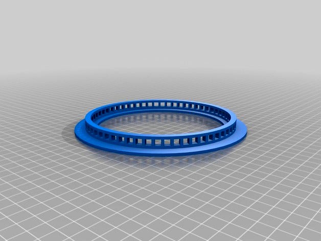 LED ring clock by benwilliam 3d model