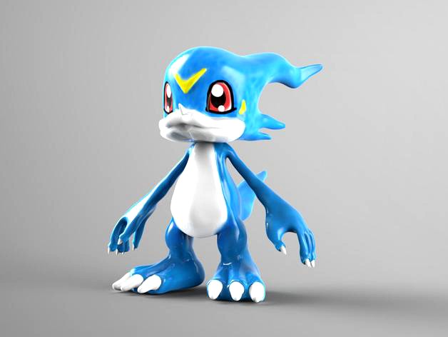 Veemon Digimon Anniversary by dragonights91 3d model