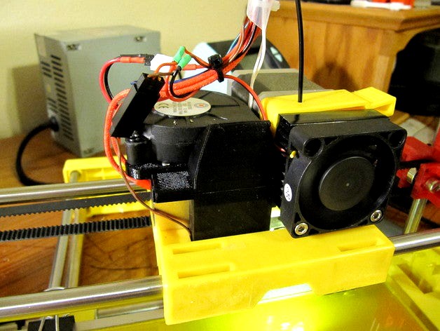 PrintRite DIY 3D Printer Fan Duct v3 by thedayowl model