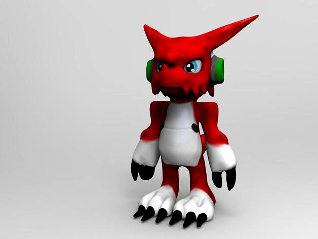 Shoutmon Digimon by dragonights91 3d model