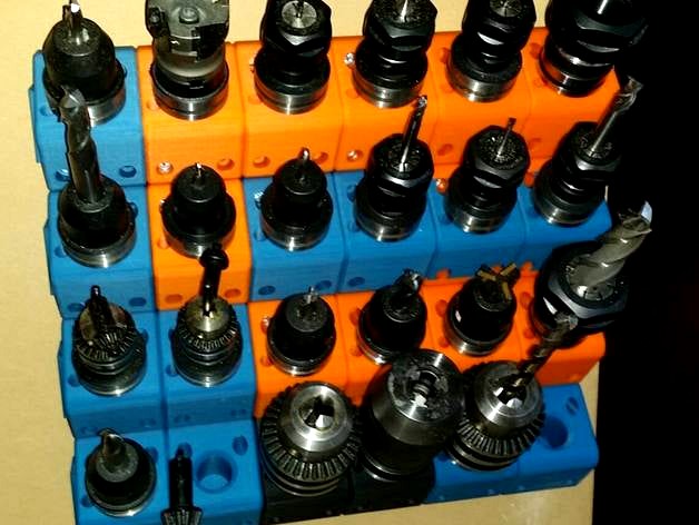 Tormach TTS Interlocking Tool Rack System by skipbaker 3d model