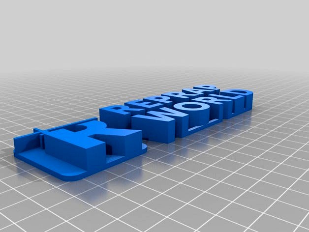 The official ReprapWorld logo by ReprapWorld 3d model