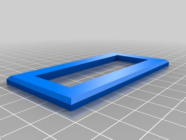 16x2 LCD Screen Bevel Surround by MattHawkinsUK 3d model