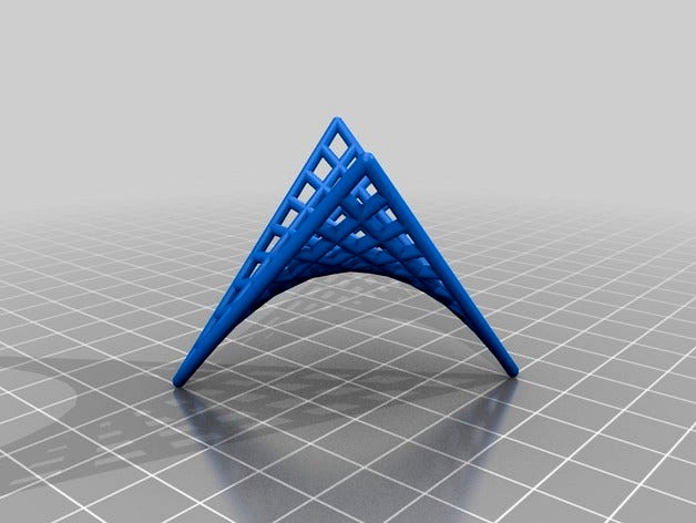 Hyperbolic Paraboloid Fixed (It is now printable) by nealsoni00 3d model